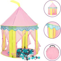 Kinderspeeltent met 250 ballen 100x100x127 cm roze - vidaXL