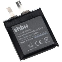 Akku kompatibel mit Pebble Time Round Notebook (58mAh, 3.8V, Li-Polymer) - vhbw