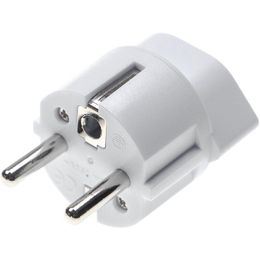 Reisestecker Adapter Typ j, sn 441011 (Euro-Stecker auf Schweizer-Buchse / ch Stecksystem) - Reiseadapter, Weiß, Max. 250 v / 2500 w - vhbw