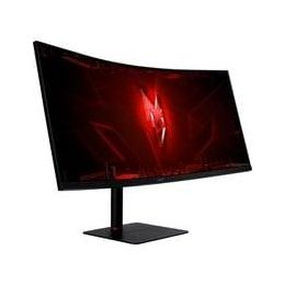 Acer Nitro XV345CURV3, Gaming-Monitor 86 cm (34 Zoll), schwarz, QHD, VA, USB-C, KVM Switch, Curved, 180Hz Panel Sichtbares Bild: 86 cm (34 Zoll) Auflösung: 3440 x 1440 Pixel Reaktionszeit: 1 ms (GtG) Format: 21:9