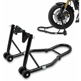 BITUXX Motorradständer Vorn Motorrad Montageständer Vorderrad Transportständer Schwarz Aufnahme 21-26 cm + für Fast alle Motorräder geeignet - Schwarz