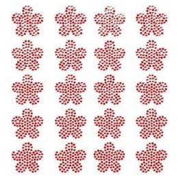 Sticker "Rote Kristallblume" (12 Stück) Bastelbedarf Verzierung & Dekorationen