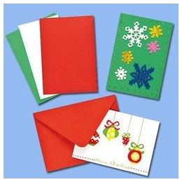 Festliche Blanko-Weihnachtskarten (12 Stück) Bastelaktivitäten zu Weihnachten