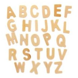 Großbuchstaben aus Holz (130 Stück) Basteln mit Holz