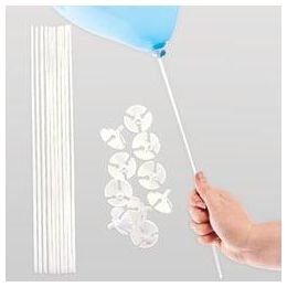 Wiederverwendbare Luftballonstäbe und Becher (50 Stück) Partyzubehör