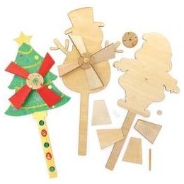 Weihnachtliches Windrad-Set (4 Stück) Bastelaktivitäten zu Weihnachten