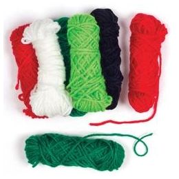 Großpackung Wolle in Weihnachtsfarben (10 Stück) Bastelbedarf zu Weihnachten
