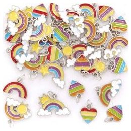 Regenbogen Charms (30 Stück) Schmuck Basteln