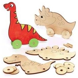 Dinosaurier aus Holz (4 Stück ) Basteln mit Holz