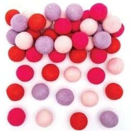 Rote, Rosa und Lila Filzbälle (50 Stück) Bastelbedarf Verzierung & Dekorationen
