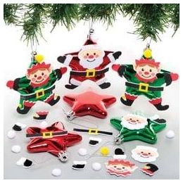 Weihnachtsmann & Elf Weihnachtskugeln (6 Stück) Bastelaktivitäten zu Weihnachten