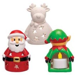 Teelichthalter "Weihnachtsfiguren" (Box mit 3) Bastelaktivitäten zu Weihnachten