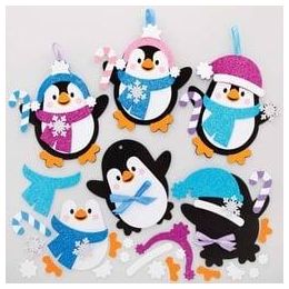 Pinguin Mix & Match Bastelset für Deko-Anhänger (8 Stück) Bastelaktivitäten zu Weihnachten