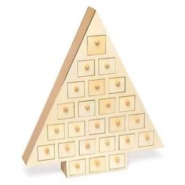 Adventskalender aus Holz in Baumform (Je) Bastelaktivitäten zu Weihnachten