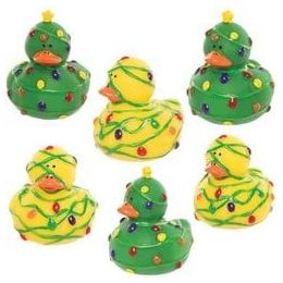 Weihnachtsbaum-Gummienten (6 Stück) Weihnachtsspielzeug