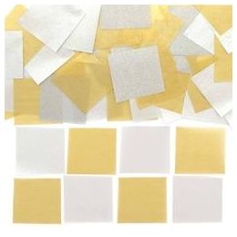 Kleine Quadrate aus Seidenpapier in Gold und Silber (3000 Stück) Bastelbedarf Pappe & Papier