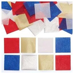 Kleine Quadrate Seidenpapier in Gold, Silber, Rot, Blau und Weiß (Pro Set 4000) Bastelbedarf Pappe & Papier
