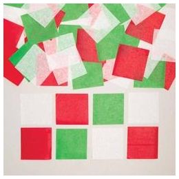 Kleine Quadrate aus Seidenpapier in Weihnachtsfarben (3000 Stück) Bastelbedarf zu Weihnachten