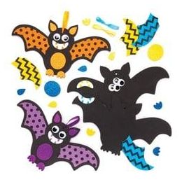Mix & Match-Bastelset für Deko-Anhänger "Fledermaus" (8 Stück) Halloween-Basteleien