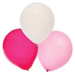 Rote, rosa und weiße Party-Ballons (Pro Set 30) Partyzubehör