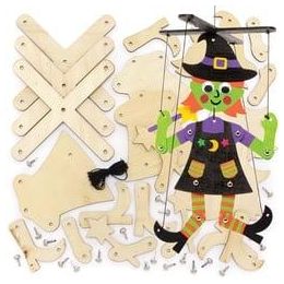 Hexen Marionette Bastelset aus Holz (3 Stück) Halloween-Basteleien