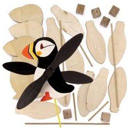 Papageientaucher Windrad-Set (3 Stück) Basteln mit Holz
