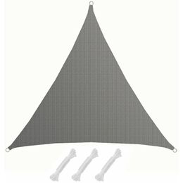 AMANKA - uv Sonnensegel 5x5x5 m hdpe Dreieck Sonnenschutz Überdachung Balkon Garten Grau - grau