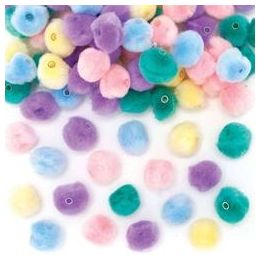 Faden Pom Pom Perlen in Pastellfarben (100 Stück) Schmuck Basteln