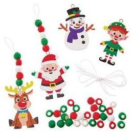 Dekoration Bastelsets mit Perlen "Weihnachtsfiguren" (4 Stück) Bastelaktivitäten zu Weihnachten
