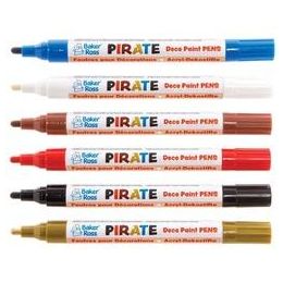 Piraten Dekostifte (6 Stück) Farben
