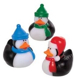 Pinguin-Gummienten (6 Stück) Weihnachtsspielzeug