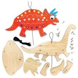 Dinosaurier Marionetten aus Holz (4 Stück) Basteln mit Holz
