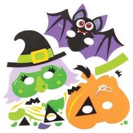 Halloween Masken-Sets (4 Stück) Halloween-Basteleien
