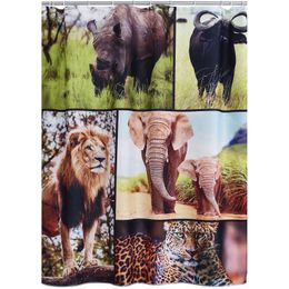 Ridder Duschvorhang Textil Africa multicolor 180x200 cm - multicolor