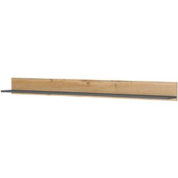 Lomadox Wandregal, 100cm breit, Eiche mit anthrazit, CRISP-61