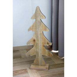 BURI Holz-Weihnachtsbaum 28,5x65x10cm Tannenbaum Weihnachtsdeko Dekotanne Tischdeko