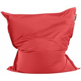 Beliani Sitzsack Rot 140 x 180 cm Indoor Outdoor Stark wasserabweisender Langfristige Volumenstabilität Leicht Gewicht - Rot