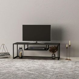 [en.casa] - Fernsehtisch Isokyrö Metall 120x40x40 cm Schwarz