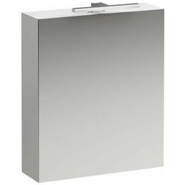 Base Spiegelschrank 600 mm, 1 Tür, led- Licht Element, Scharnier links, Farbe: Weiß glänzend - H4027511102611 - Laufen