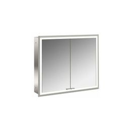 Asis prime Lichtspiegelschrank, Unterputzmodell, 2 Türen, 800mm, Ausführung: Glasrückwand weiß - 949705172 - Emco