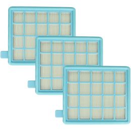 Filterset 3x Staubsaugerfilter kompatibel mit Philips PowerPro­Compact FC8471/61, FC8471/01, FC8470/01 Staubsauger - hepa Filter Allergiefilter - vhbw