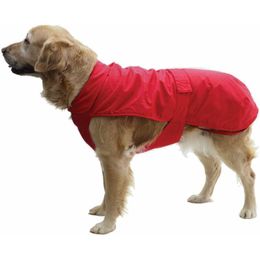 Fashion Dog Hunde-Regenmantel mit Fleecefutter - Rot - 80 cm
