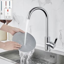 Auralum - Niederdruck Armatur Küche Wasserhahn Küche Armatur 360°drehbar Einhebel Spültischarmatur für Kaltwasser und einen Wasserboiler konzipiert