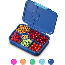 Klarstein - Schmatzfatz Lunchbox, Unterteilte Brotdose Kinder, Lunchbox mit Fächern, Bunte Bento-Box für Schule & Kita, BPA-Freie Schuldose für