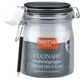 Siena Home Drahtbügel-Glas Cucinare 750 ml mit Stift & Schwamm