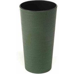 siena GARDEN - Pflanzgefäß eco Locon, grün, ø 30 x 57 cm Kunststoffgefäß mit Holzfaseranteil und Einsatz