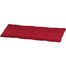 siena GARDEN - tessin Bankauflage 110 cm Dessin Uni rot, 60% Baumwolle/40% Polyester