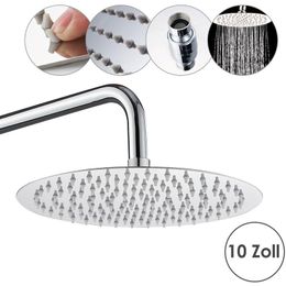 HENGDA 25cm Kopfbrause Rainshower Luxus Edelstahl Regendusche Brausekopf Duschkopf V304