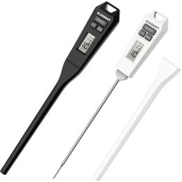 2 Stück Fleischthermometer Küchenthermometer Lebensmittelthermometer Digitales sofort ablesbares Grillthermometer mit °f/°c Lange Lebensmittel