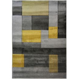 Teppich FLAIR RUGS "Cosmos" Teppiche Gr. B/L: 160 cm x 230 cm, 12 mm, 1 St., gelb (ocker) Esszimmerteppiche